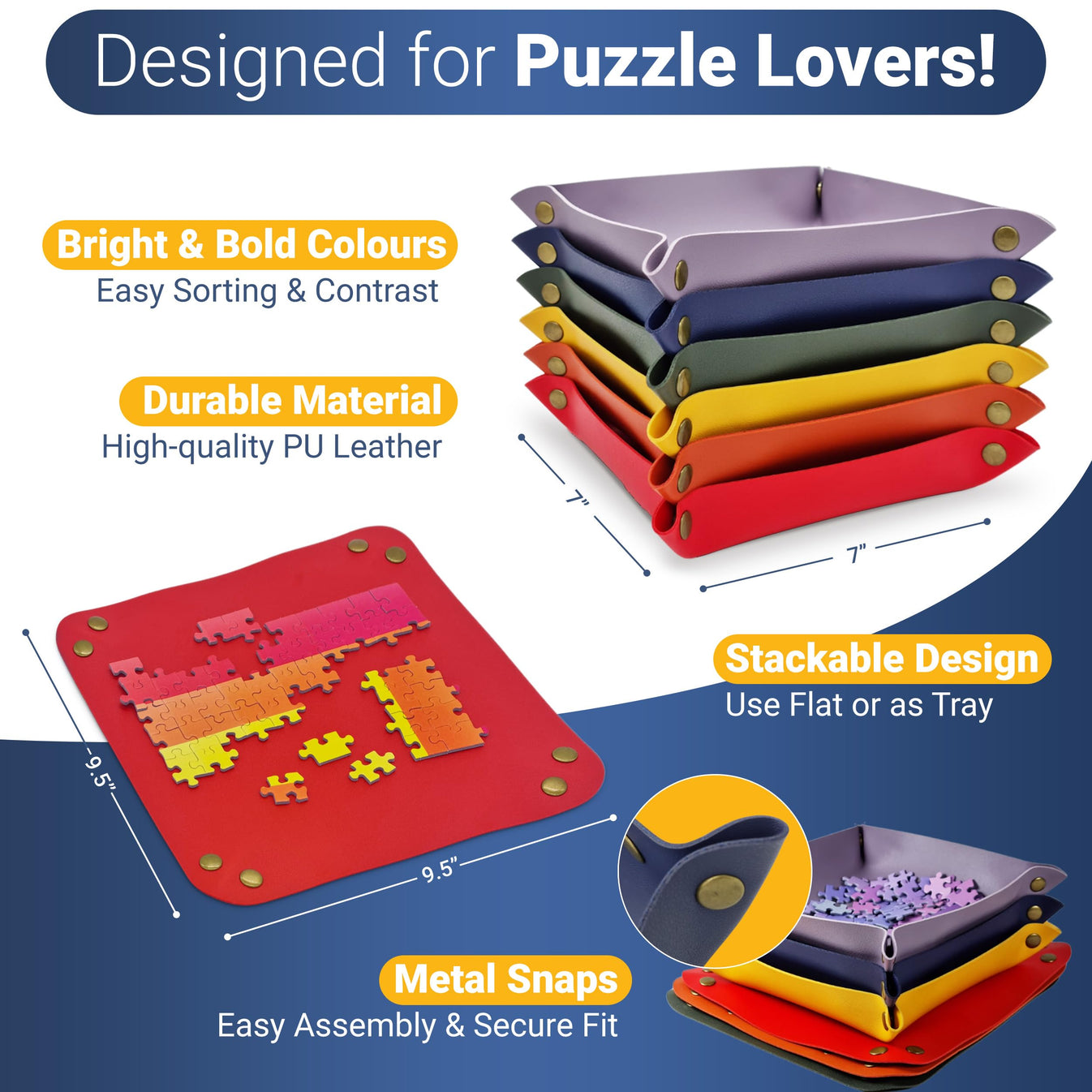 Stackable Jigsaw Puzzle Sorting Trays – Puzzloom