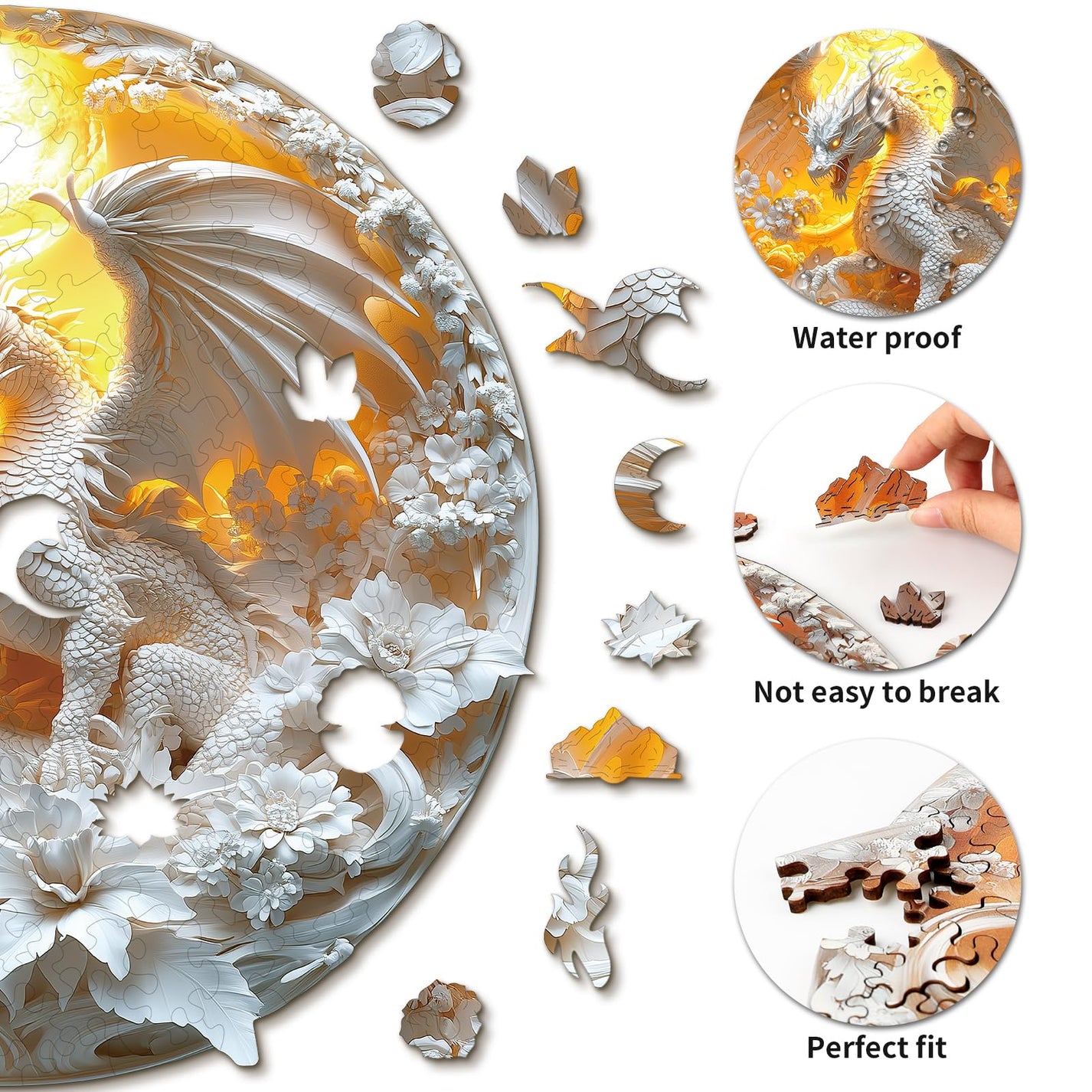 Fierce Dragon Wooden Jigsaw Puzzle – Puzzloom