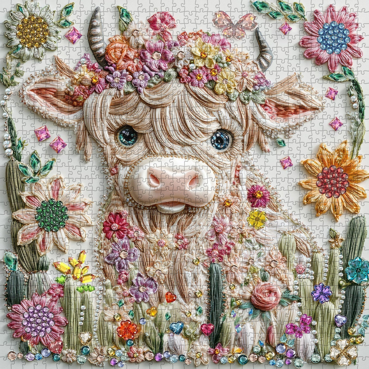 Elegant Cow Wooden Jigsaw Puzzle 1000 Pieces – Puzzloom