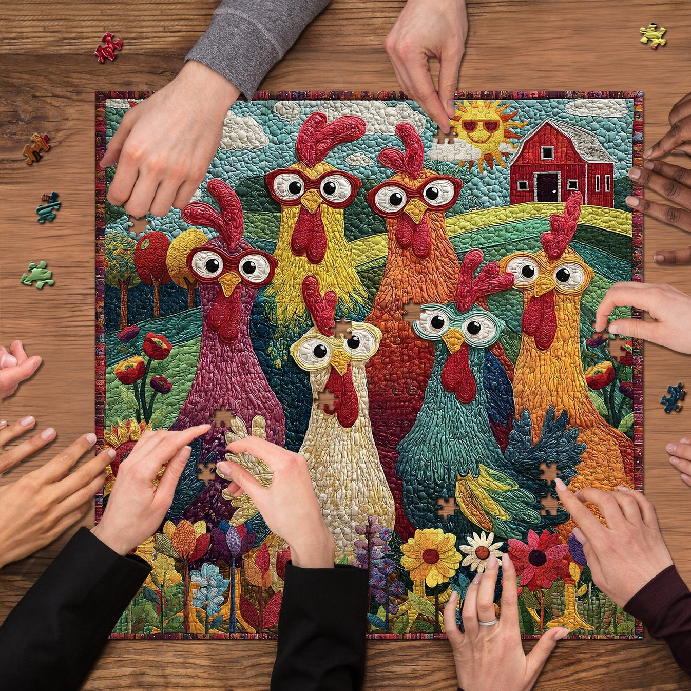 Funny Chicken Jigsaw Puzzle 1000 Piece – Puzzloom