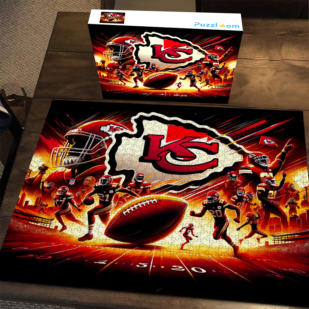 Kansas City Chiefs NFL | 1000-Piece Wooden Jigsaw Puzzle – Puzzloom