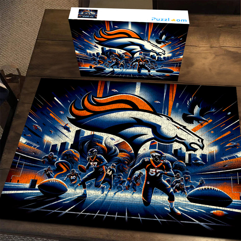 Denver Broncos NFL | 1000-Piece Wooden Jigsaw Puzzle – Puzzloom