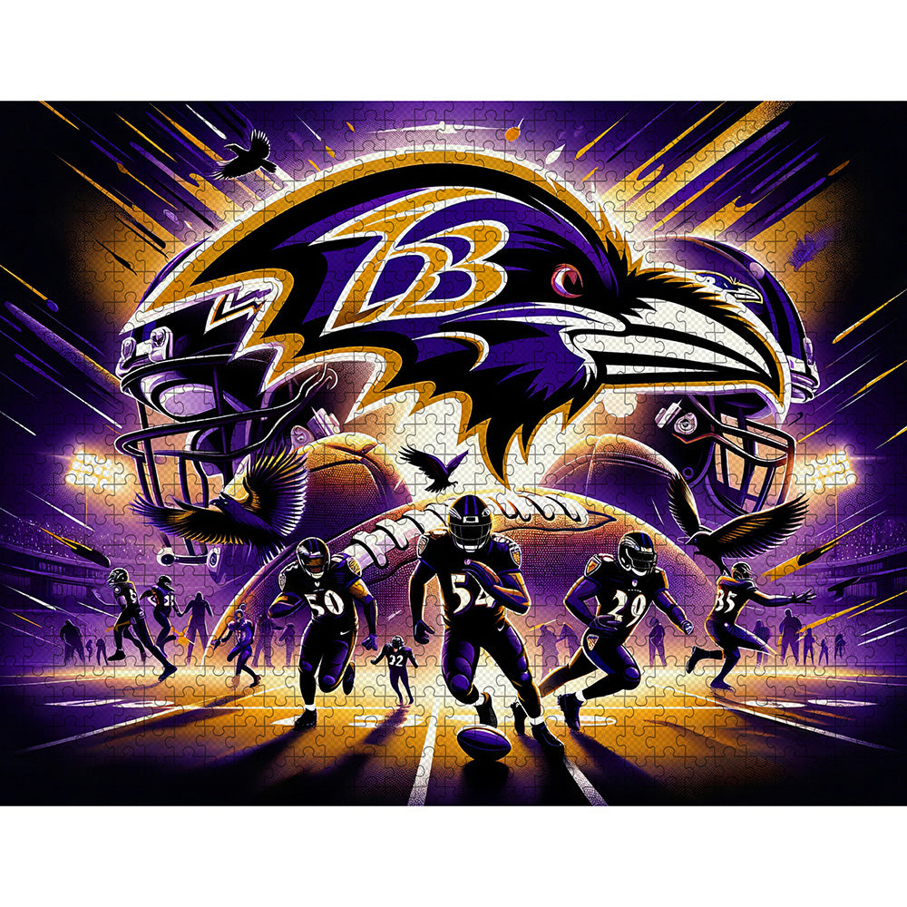 Baltimore Ravens NFL | 1000-Piece Wooden Jigsaw Puzzle – Puzzloom