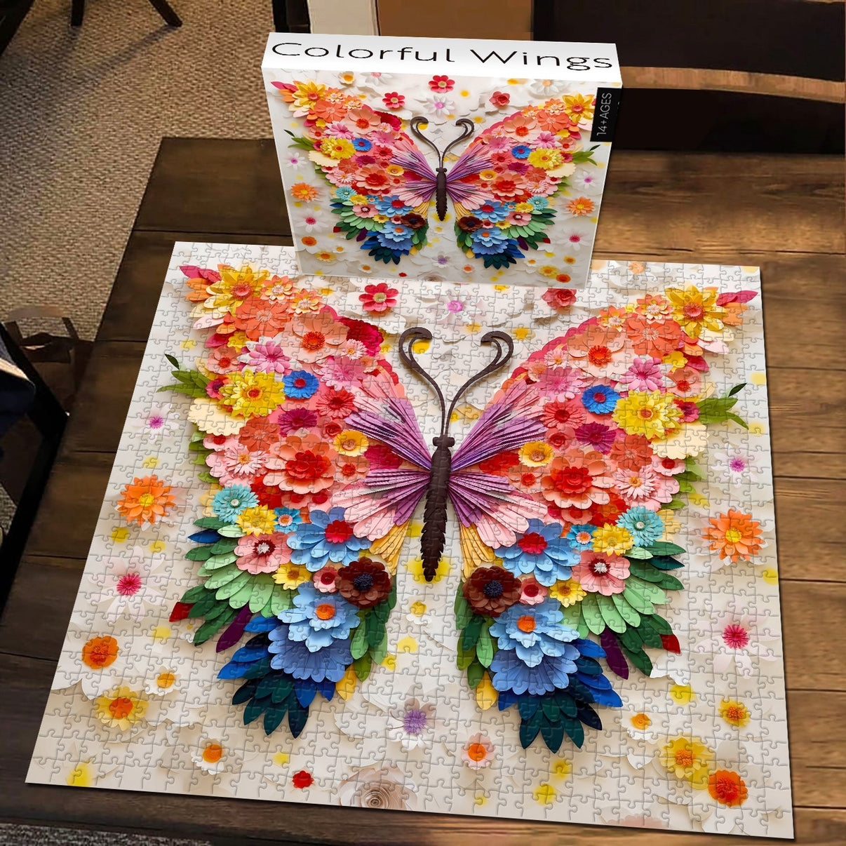 Colorful Wings Wooden Jigsaw Puzzle 1000 Pcs – Puzzloom