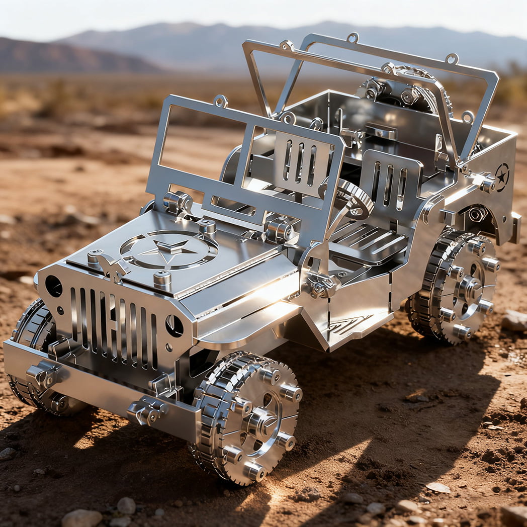Steel Mechanical Iron Blood Jeep 3D Metal Puzzle – Puzzloom