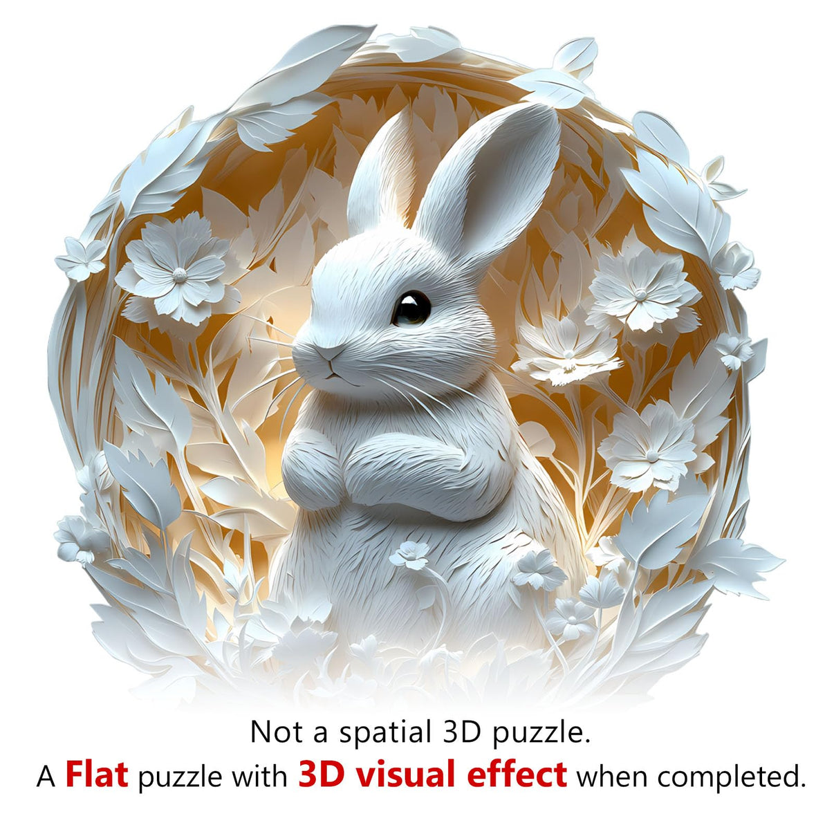 🐇3D Bunny Wooden Jigsaw Puzzle – Puzzloom