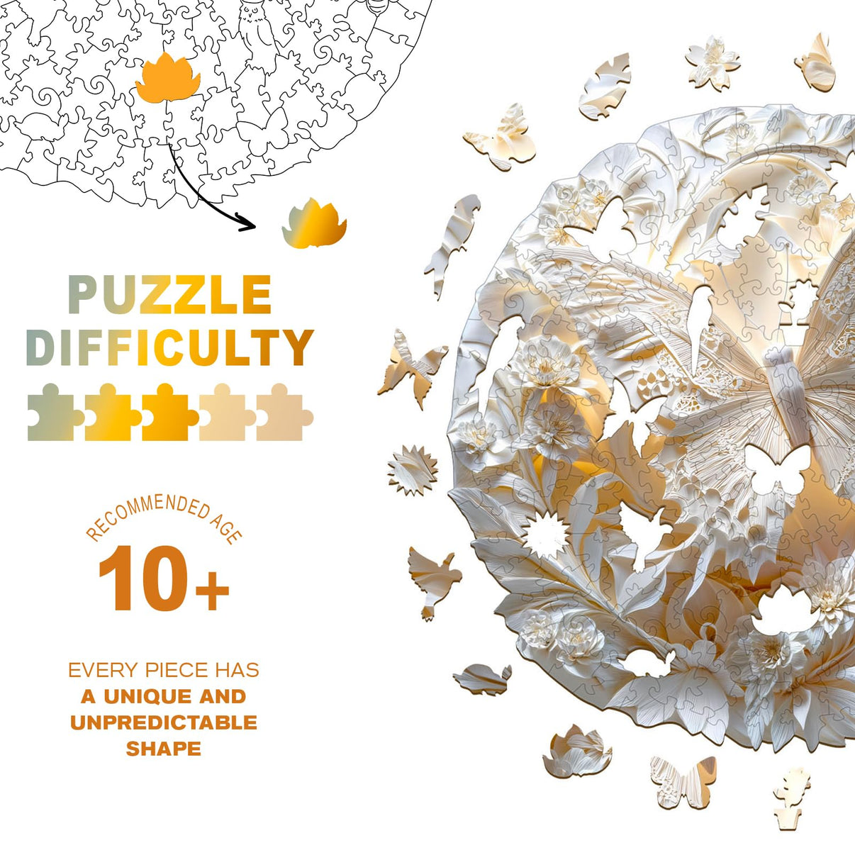 3D Butterfly Wooden Jigsaw Puzzle – Puzzloom