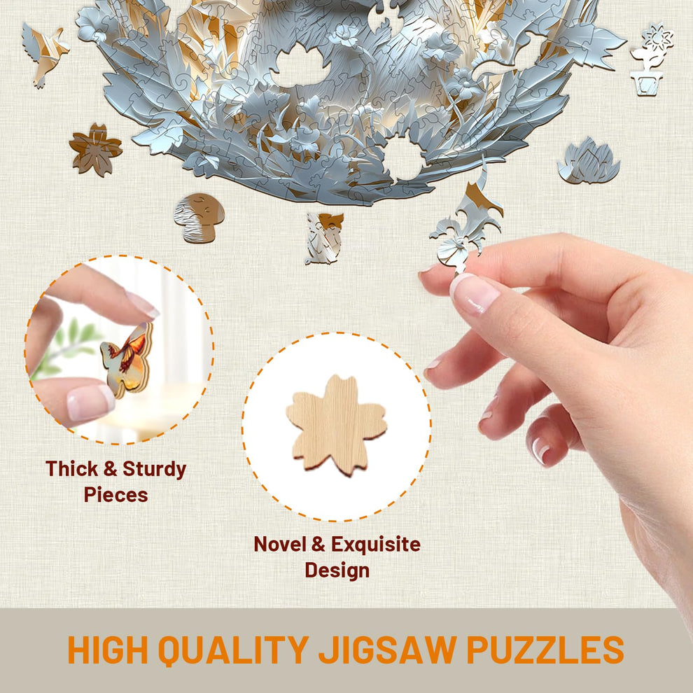 🐇3D Bunny Wooden Jigsaw Puzzle – Puzzloom